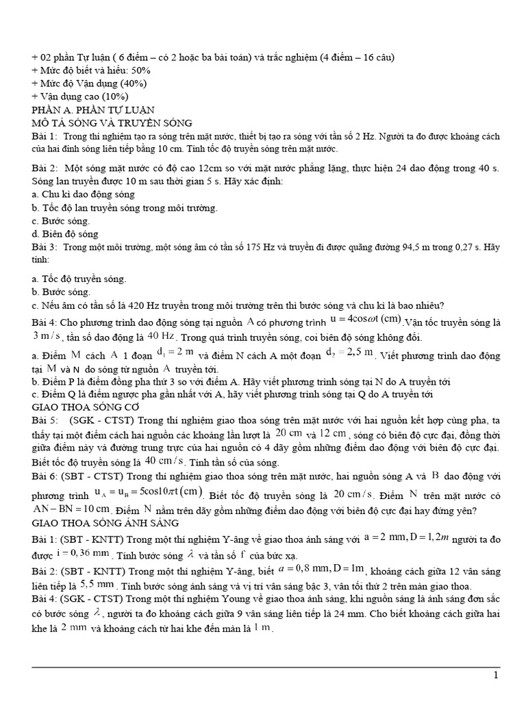 HS. Đề cương kiểm tra học kỳ 1 2023 | PDF