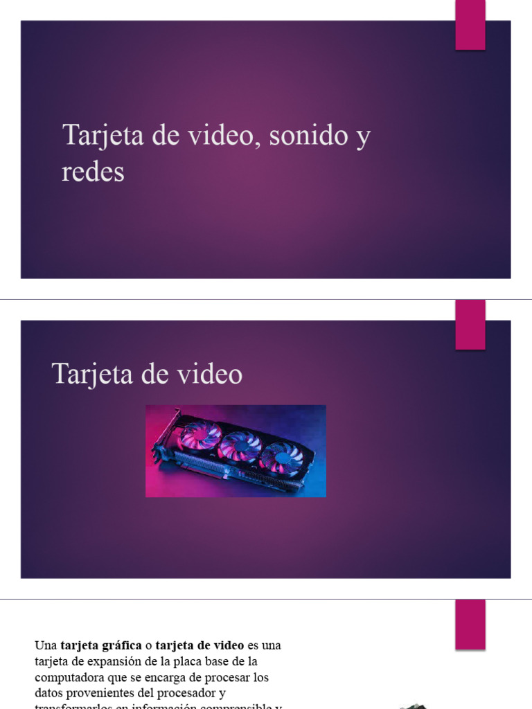 Tarjeta de Video, Sonido y Redes (1) | PDF