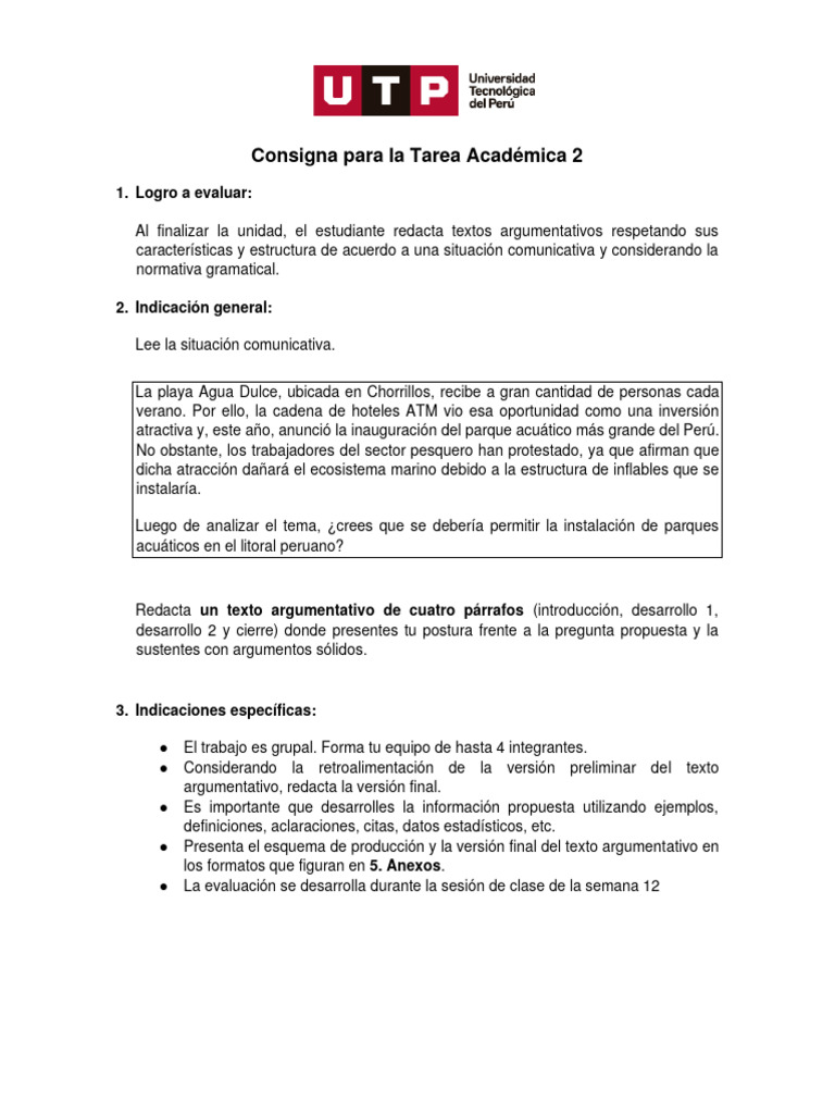 Formato Tarea Academica 2 | PDF | Puntuación | Comillas