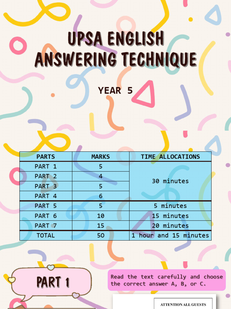 Upsa English Workshop Year 5 | PDF | Multiple Choice