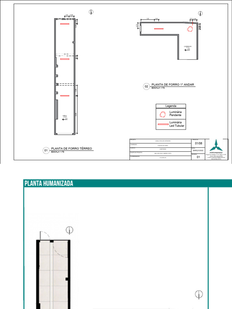 Plantas de Forro e Layout | PDF