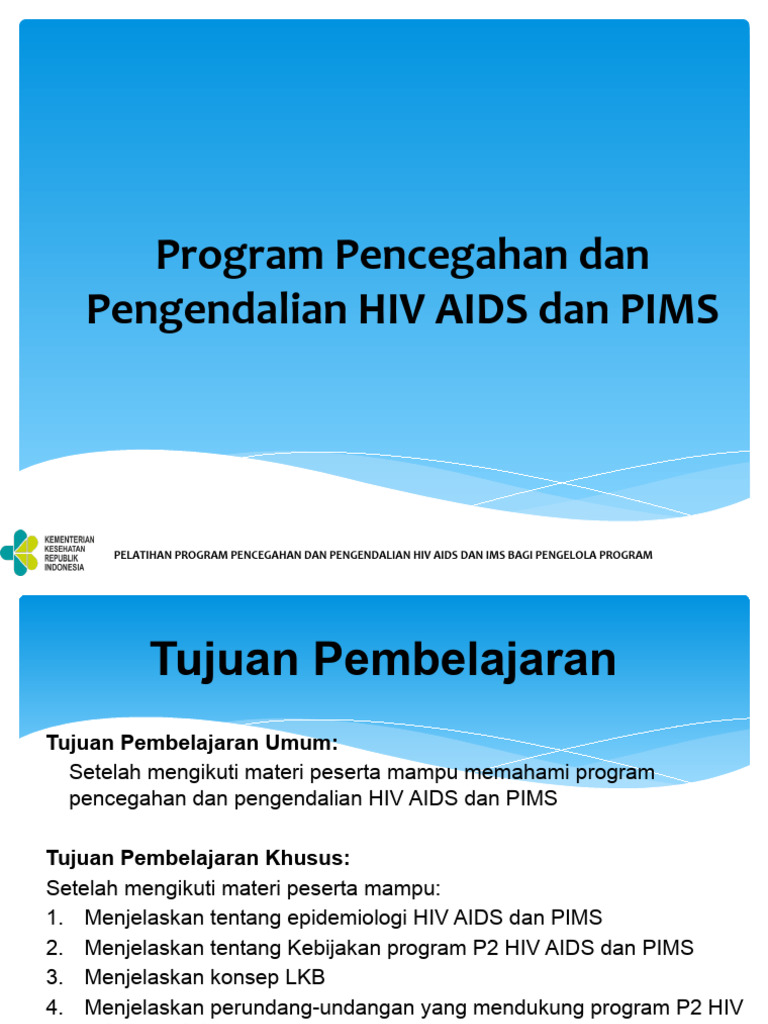 Modul 1 Program Pencegahan Pengendalian HIV AIDS Dan PIMS | PDF | Sains & Matematika