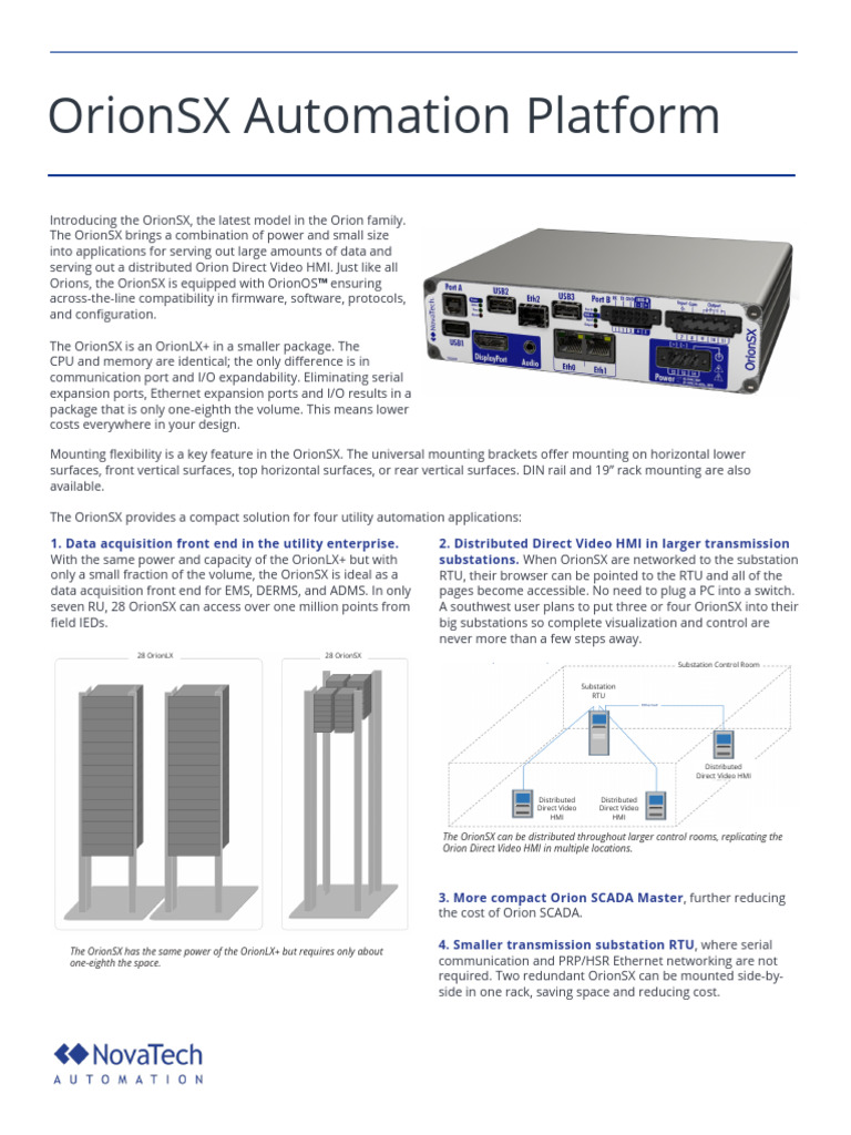 Orionsx Datasheet 083022 Pdf Electrical Substation Usb