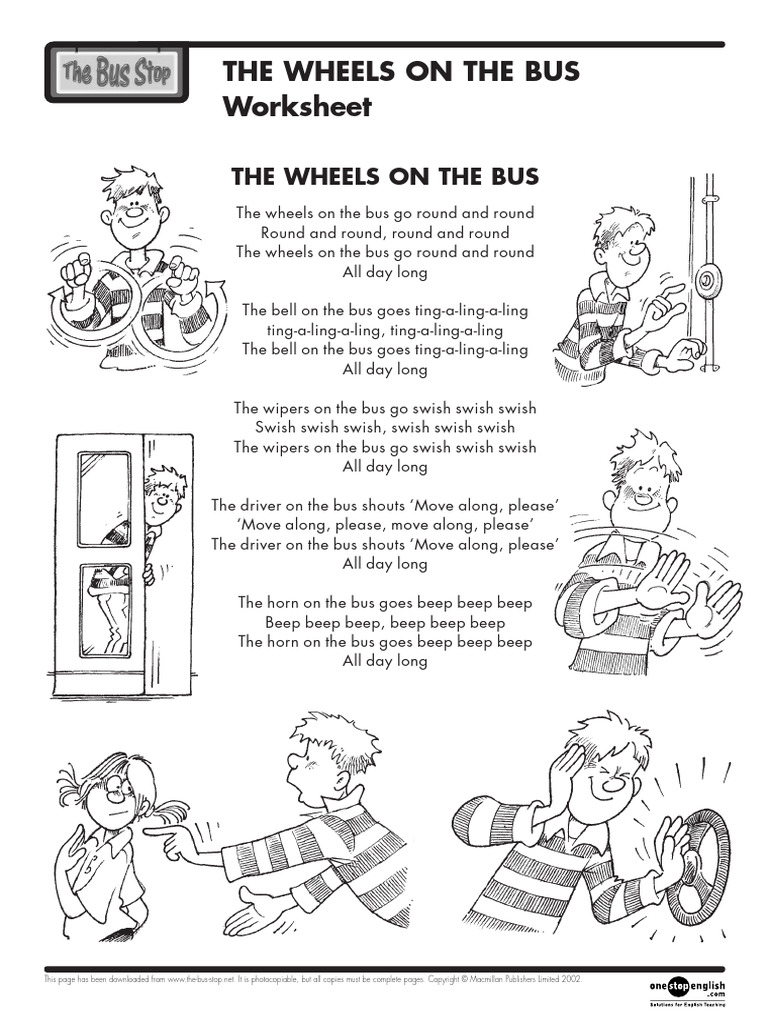 Wheels on the Bus Worksheet | PDF