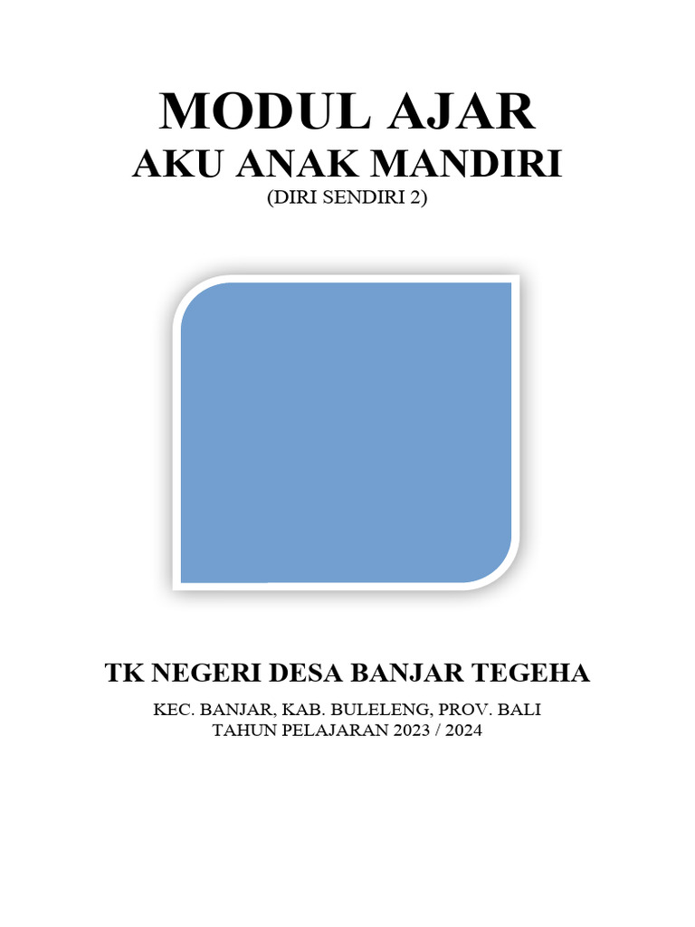 MODUL - AJAR - Aku Anak Mandiri - 2 | PDF