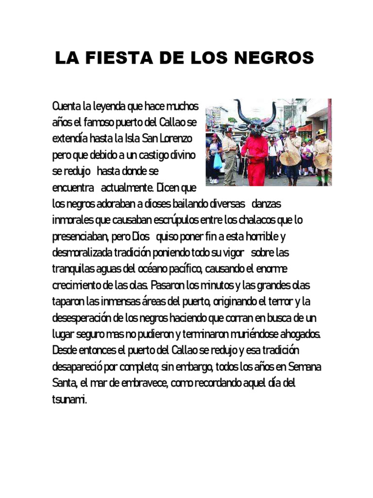 LA FIESTA DE LOS NEGROS | PDF