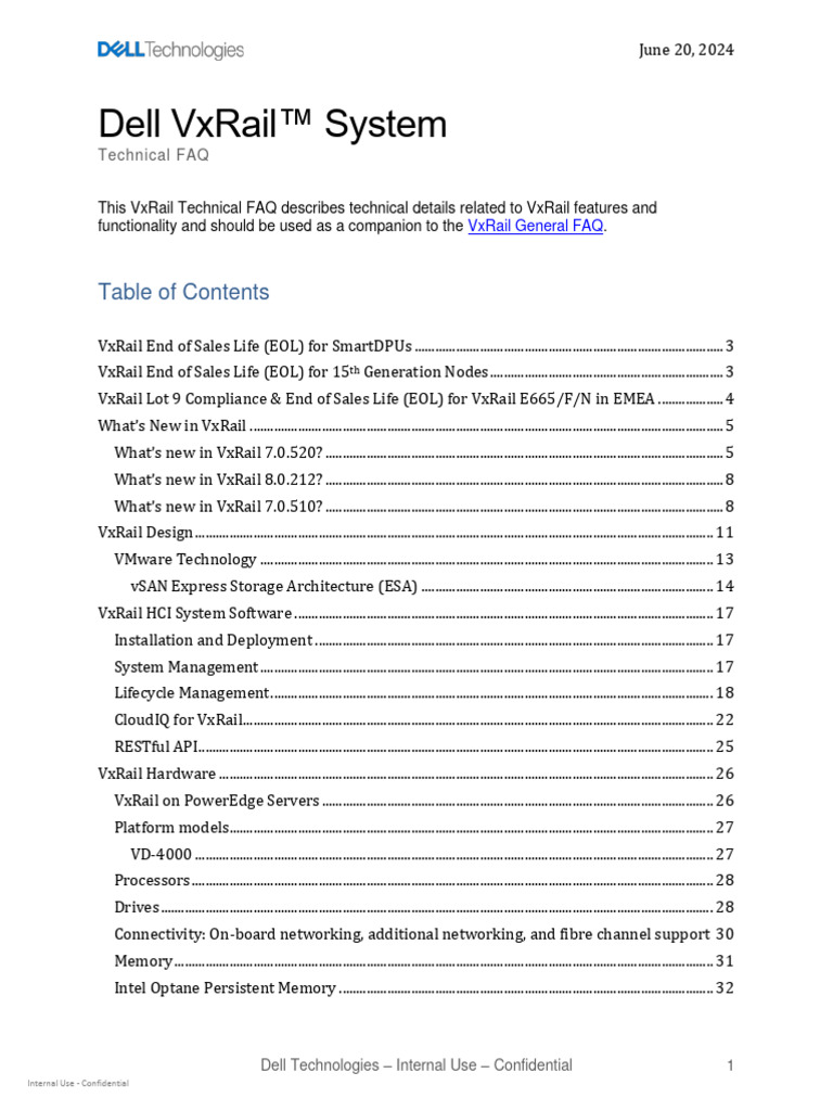 Vxrail Tech Faq | PDF | Computing | Computer Hardware