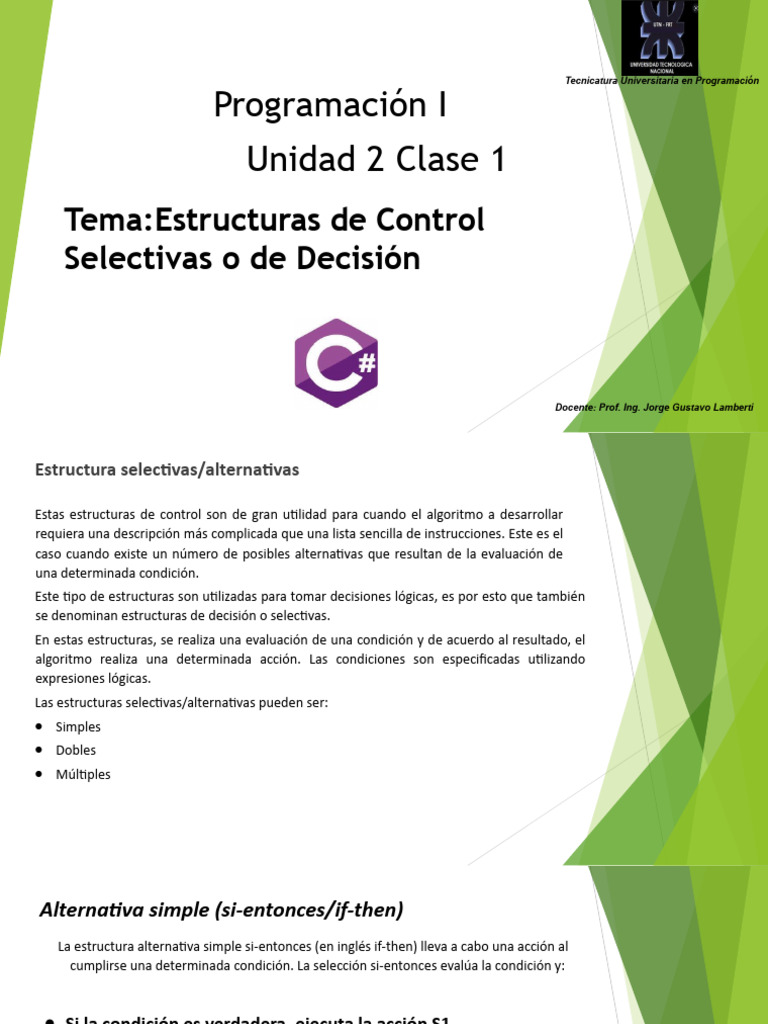 Estructuras de Control en Programación | PDF | Algoritmos | Flujo de ...