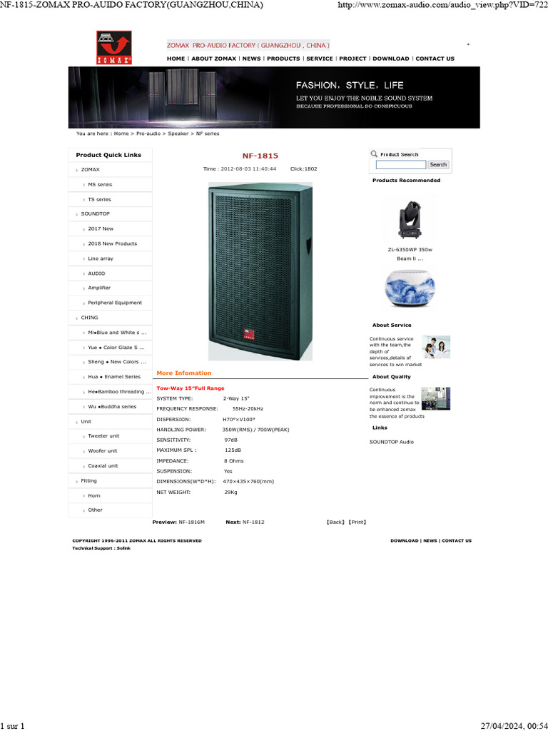 HP Nf-1815 Zomax | PDF | Computer Engineering | Electricity