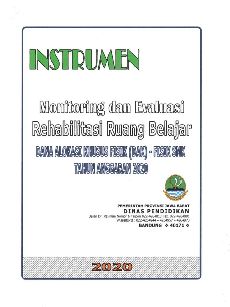 Instrumen Monitoring Dan Evaluasi Rehab | PDF