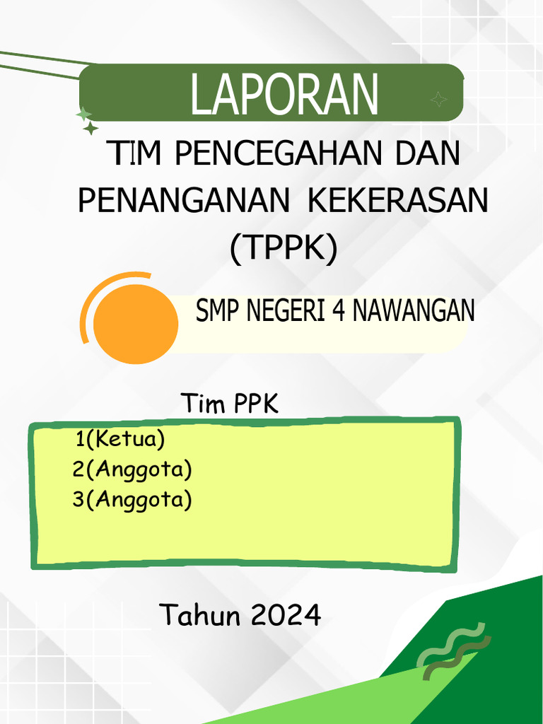 Laporan TPPK Pencegahan Kekerasan SMPN 4 | PDF | Pengembangan Diri