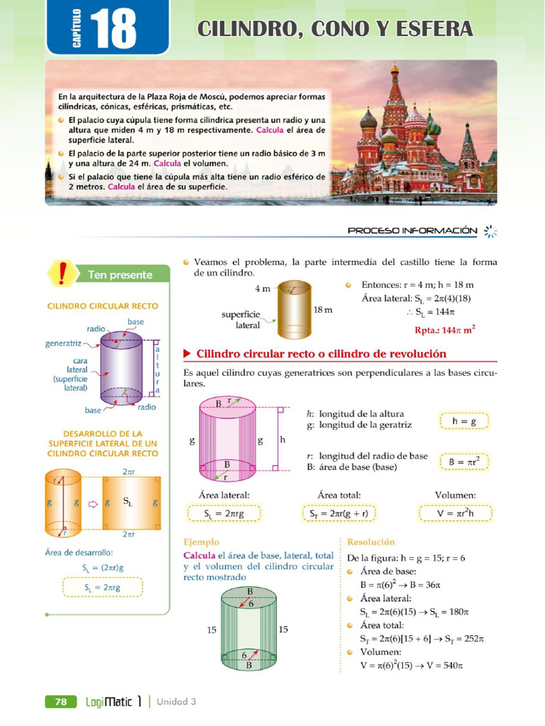 Geometría de Cilindros, Conos y Esferas | PDF | Esfera | Geometría