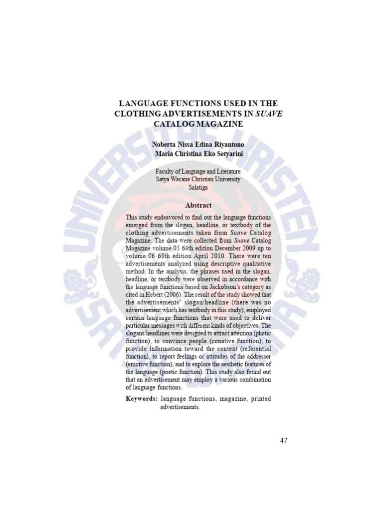 ART - Noberta NER-Maria CES - Language Function - Full Text | PDF | Advertising | Communication