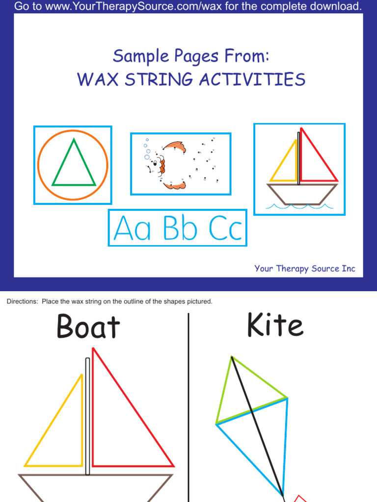 Wax String Activities for Therapy | PDF