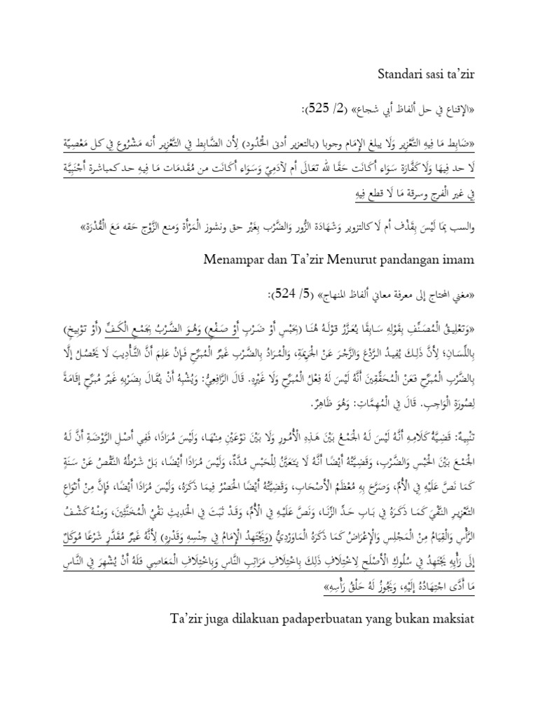 Referens Kitab Ta'zir | PDF