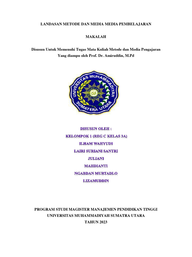 Landasan Metode dan Media Pembelajaran | PDF | Karier & Perkembangan