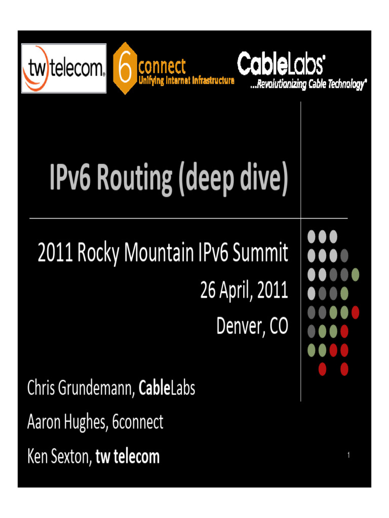 1 IPv6 Routing - Grundemann Hughes Sexton - FINAL1 | PDF | Ip Address | I Pv6