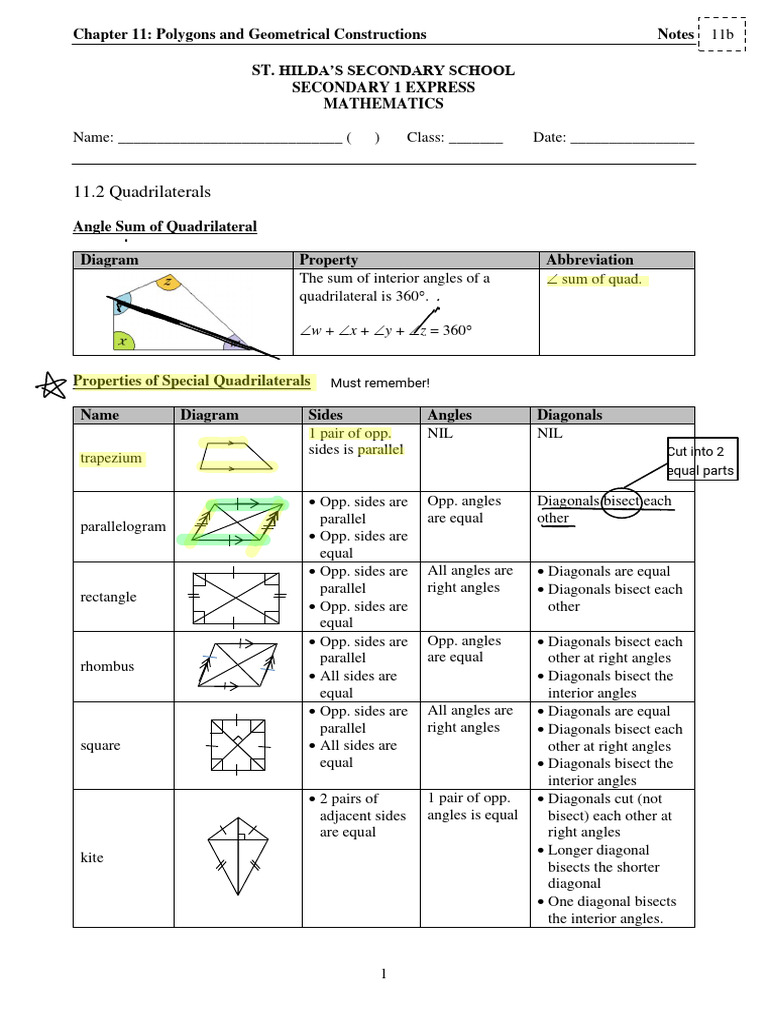 Kami Export - 1exp - N11b - C11.2 - Quadrilaterals - S | PDF ...
