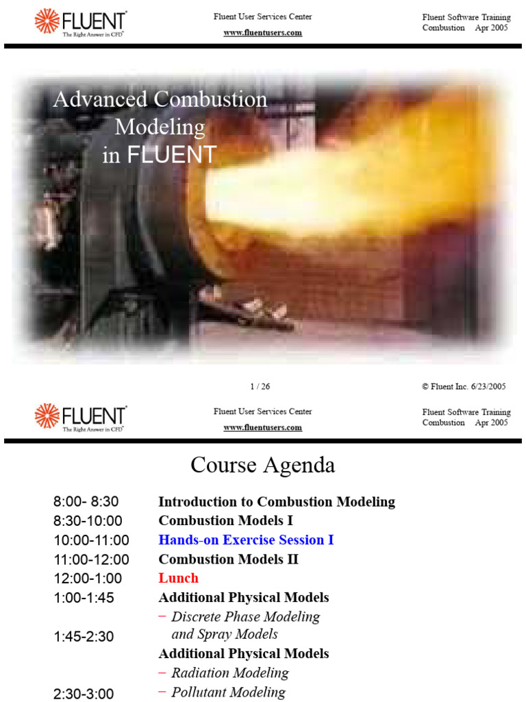 Fluent Ansys Advanced Combustion Systems 1 Intro Pdf Combustion Chemical Reactions