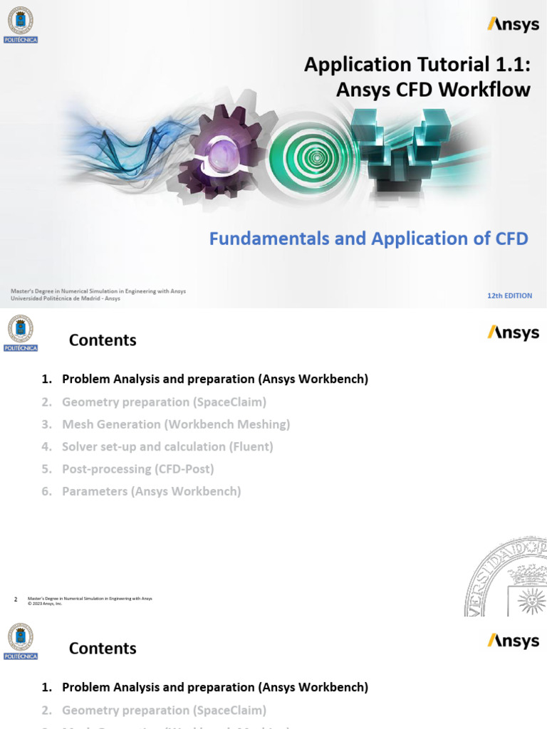 Ansys CFD Workflow for Engineering Master’s | PDF | Numerical Analysis ...