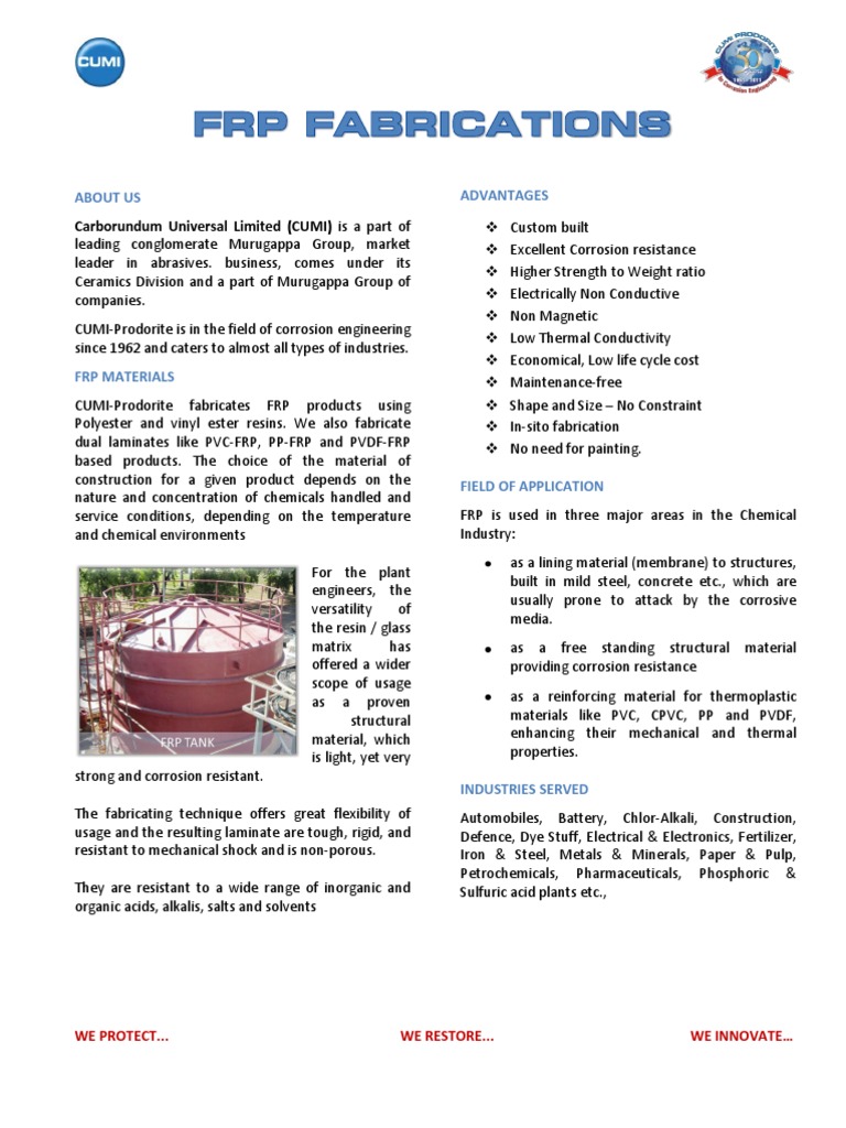FRP Catalogue | PDF | Fibre Reinforced Plastic | Corrosion