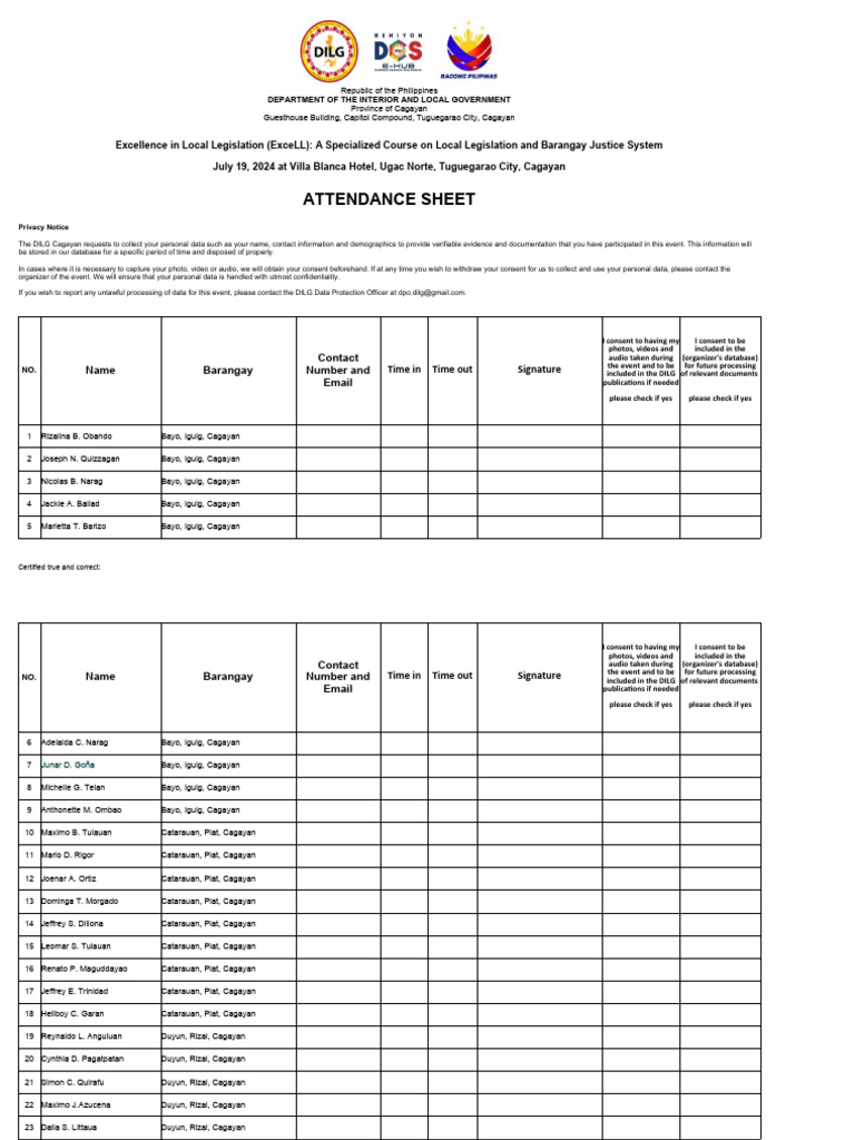 Attendance Sheet Excell | PDF | Computing | Information Technology Management