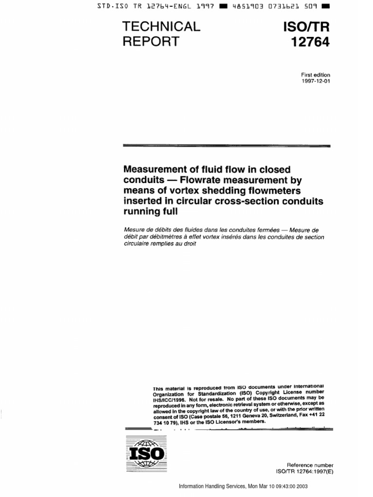 Norma ISO 12764(Vortex) | PDF