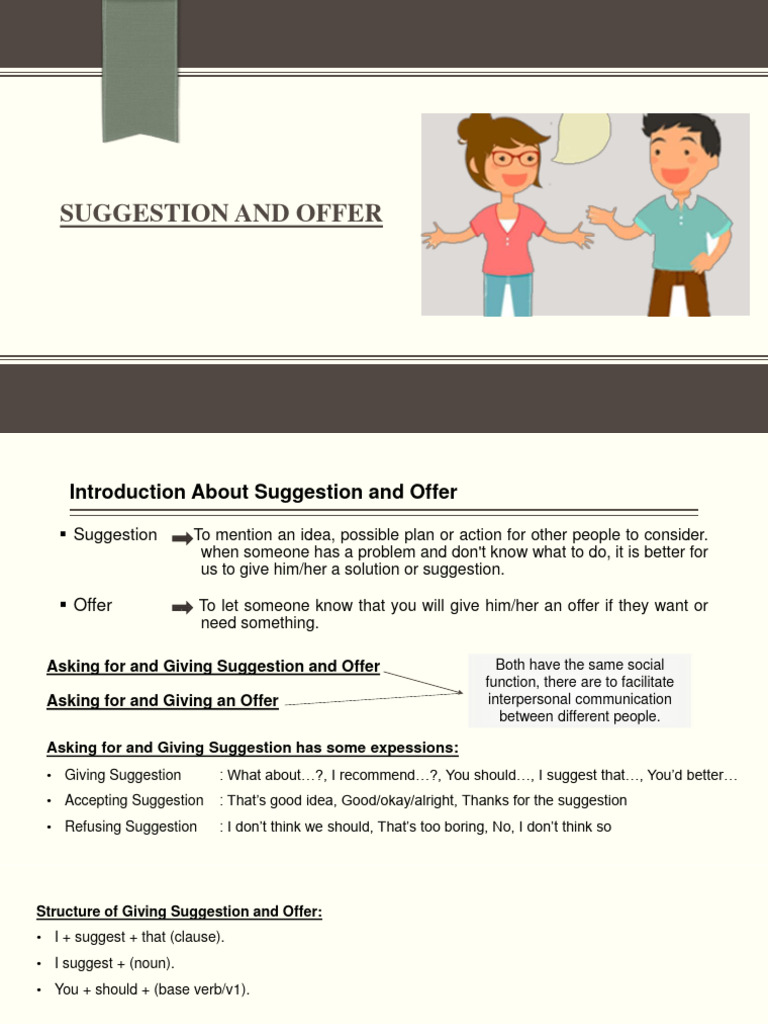 Chapter 1. Suggestion and OFFER | PDF