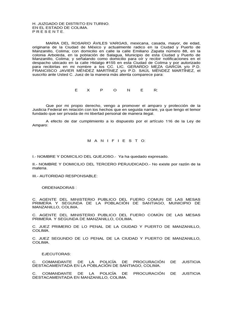 Vs. PRIVACION ILEGAL DE LA LIBERTAD. | PDF | Derecho Constitucional ...