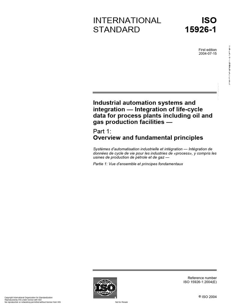 Iso 15926-1 | PDF | Data Model | International Organization For ...