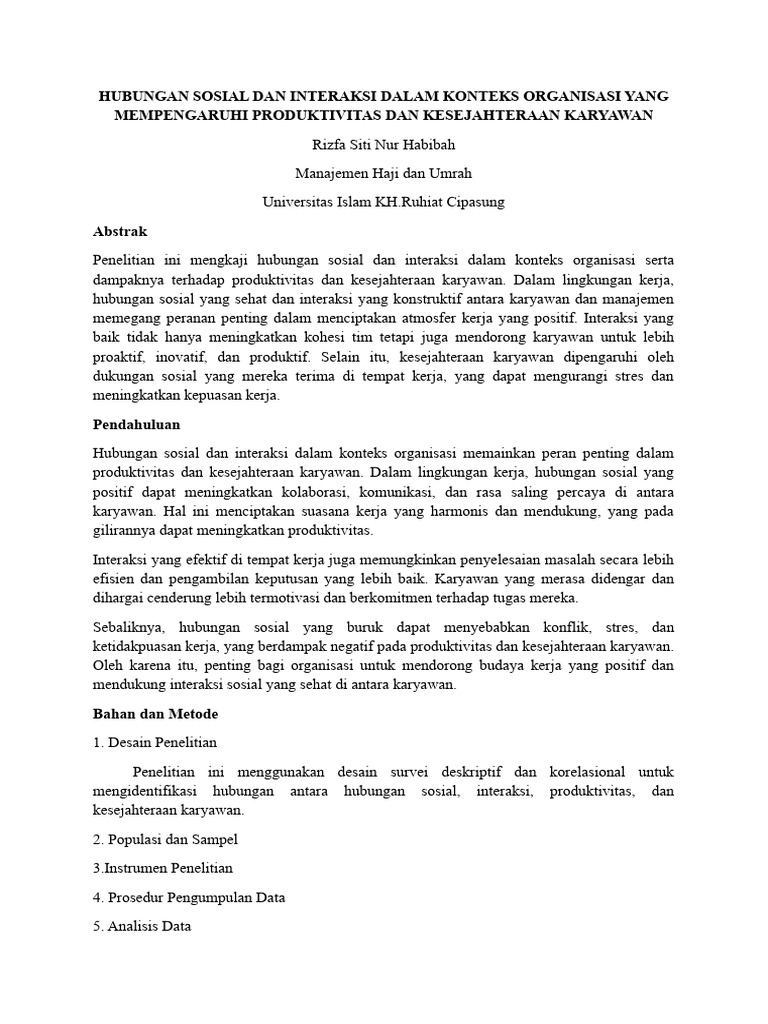 Rizfa (Perlakuorganisasi) | PDF | Karier & Perkembangan | Bisnis