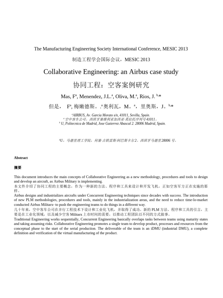 Collaborative Engineering Airbus-En Cn-O BI | PDF | Product Lifecycle | Engineering