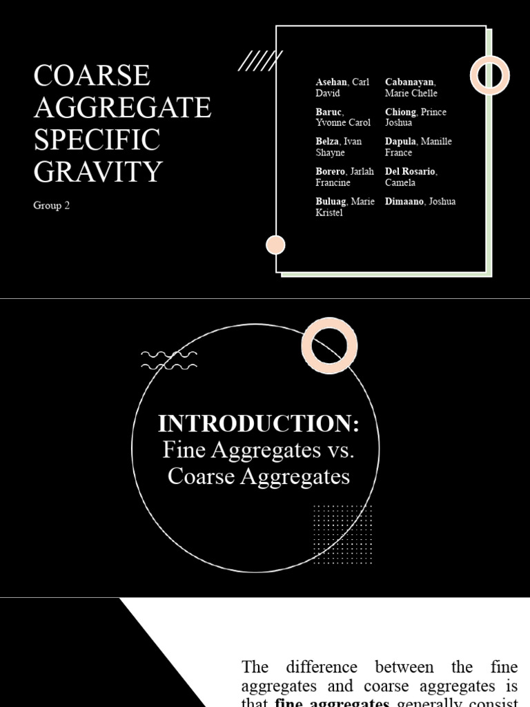 Specific Gravity of Coarse Aggregates | PDF | Concrete | Construction ...