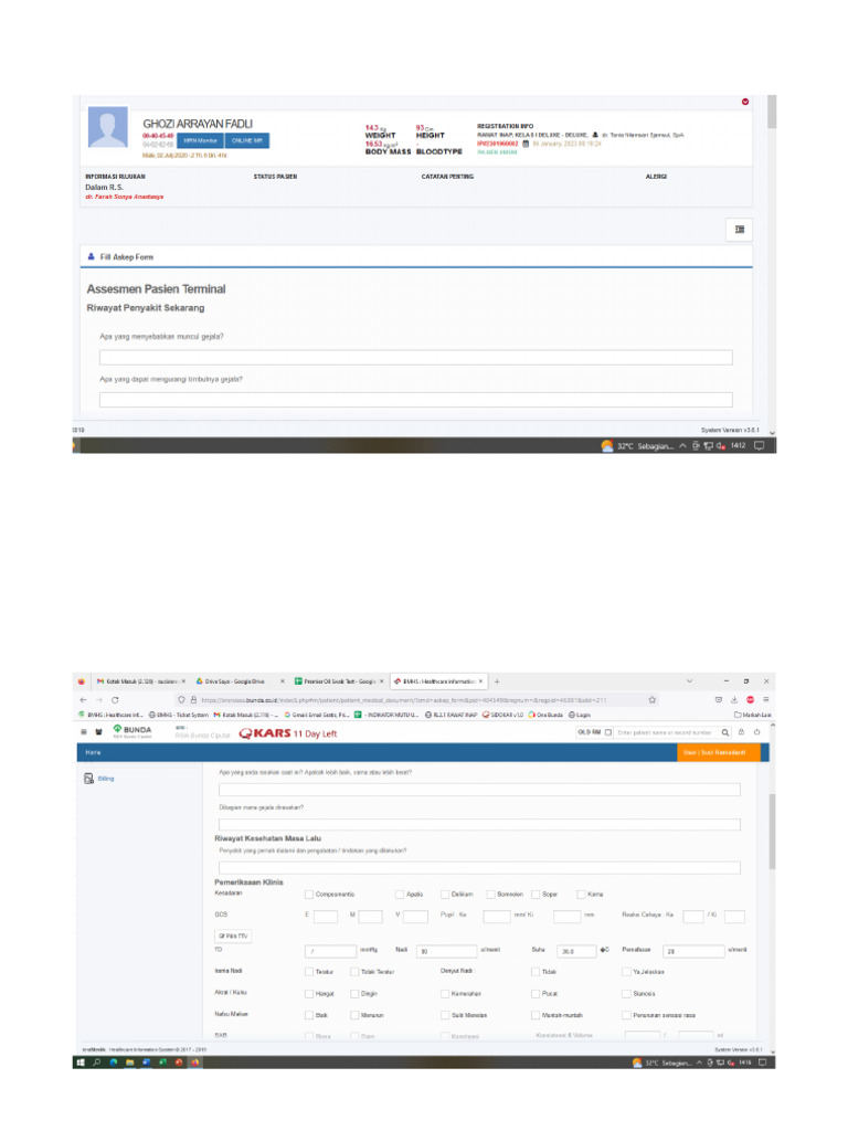 Formulir Assesment Pasien Tahap Terminal | PDF