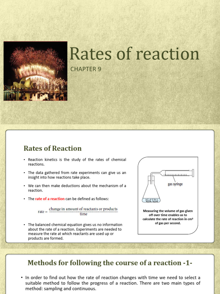 Chapter 9 - Rates of reaction | PDF | Reaction Rate | Catalysis