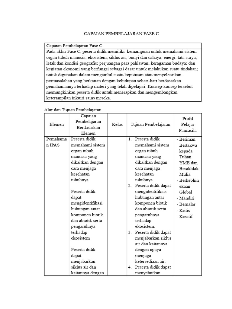 CP DAN TP IPAS FASE C | PDF