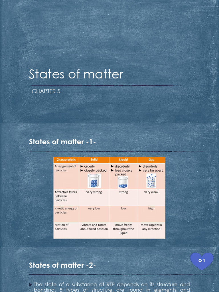 Chapter 5 - States of Matter | PDF | Gases | Carbon