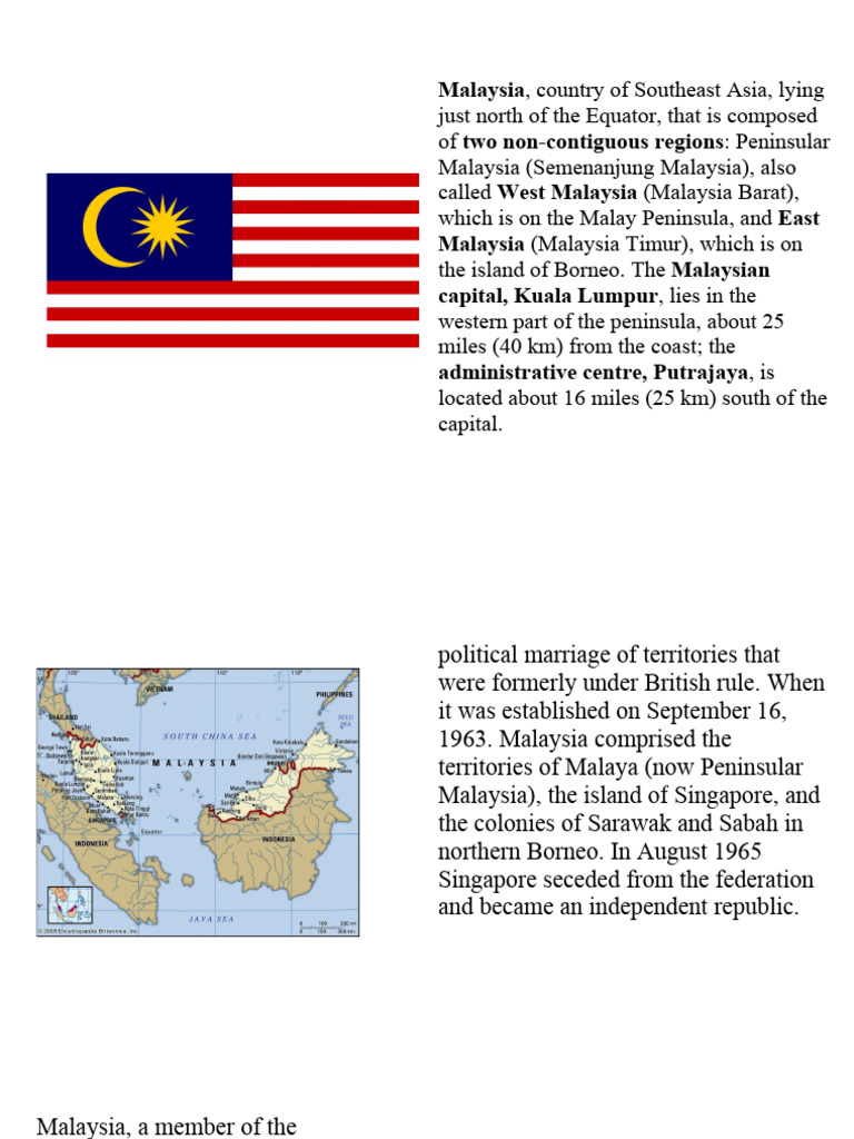 Overview of Malaysia's Geography and History | PDF | Malaysia ...