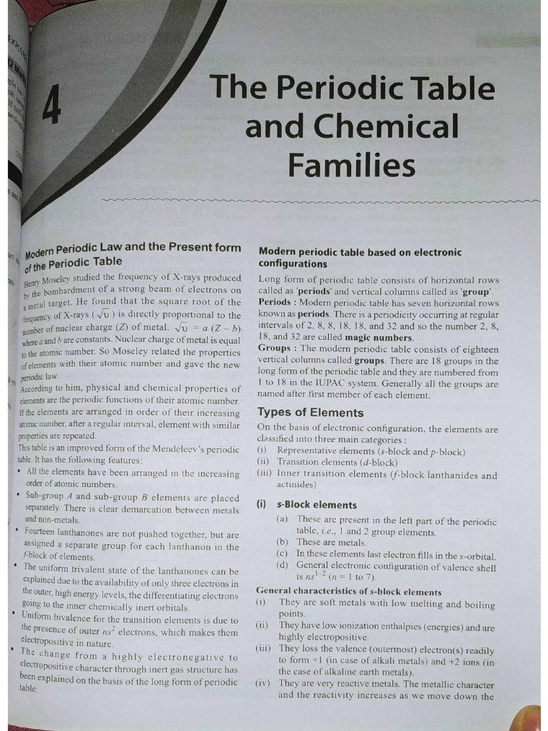 Periodic Table and Chemiel Families | PDF
