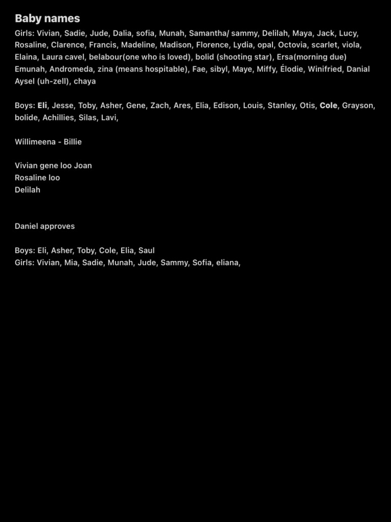 Baby Names | PDF | Art