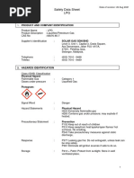 LPG Safety Data Sheet (MSDS) | PDF | Dangerous Goods | Liquefied Petroleum Gas