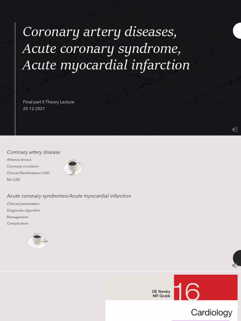 CAD, ACS and AMI (1) | Download Free PDF | Atherosclerosis | Coronary ...