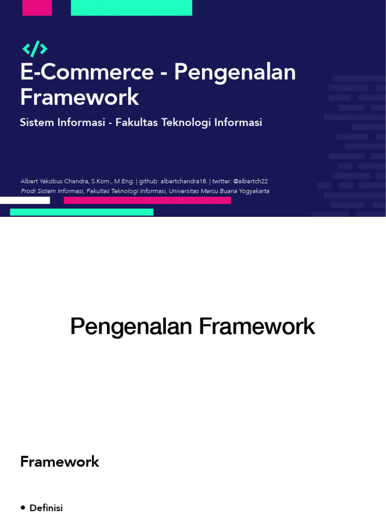 E-Commerce - Pertemuan 2 Laravel Framework | PDF