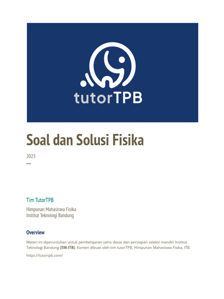 Soal Fisika SM Itb 2023 | PDF