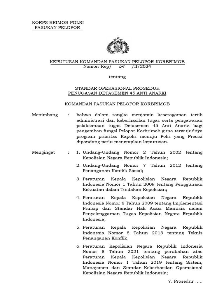 Kep.25.II.2024 Kep Sop Den 45 Aa | PDF