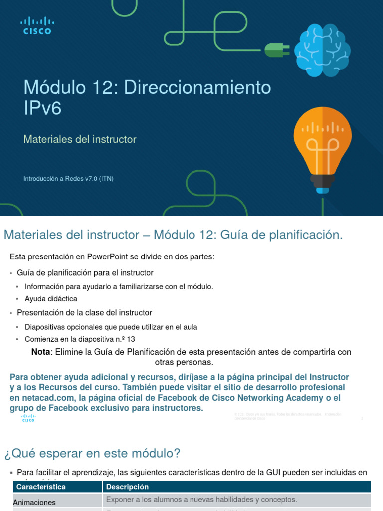 ITN Module 12 | PDF | Yo Pv6 | Arquitectura de internet