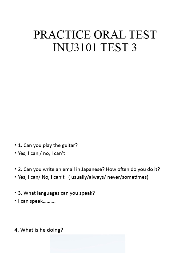 Oral Test Practice Questions | PDF | Language Arts & Discipline | Self ...