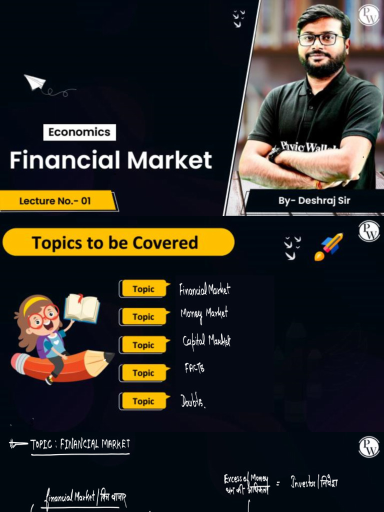 Financial Market - Lecture 01 | PDF