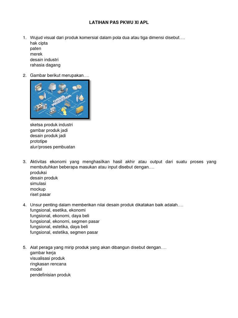 Latihan Soal Pkwu | PDF