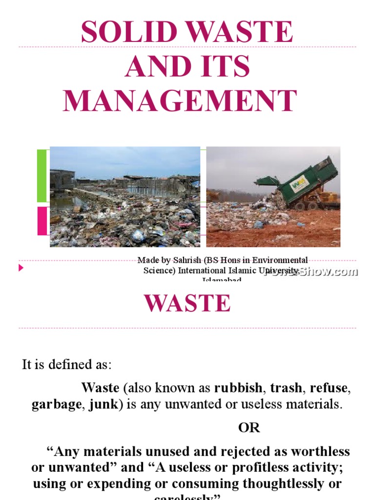 Solid Waste Management 2858710 | PDF | Waste Management | Municipal ...